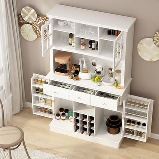 Kitchen Pantry Cabinet Floor Cabinet Sideboard Buffet Hutch Cupboard ...