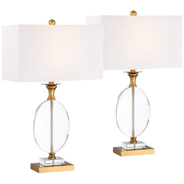 Crystal and Gold Table Lamps by Vienna Full Spectrum Set of 2 - 28" x ...