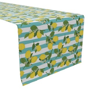 Fabric Textile Products, Inc. Table Runner, 100% Cotton, 16x108", Lemon ...