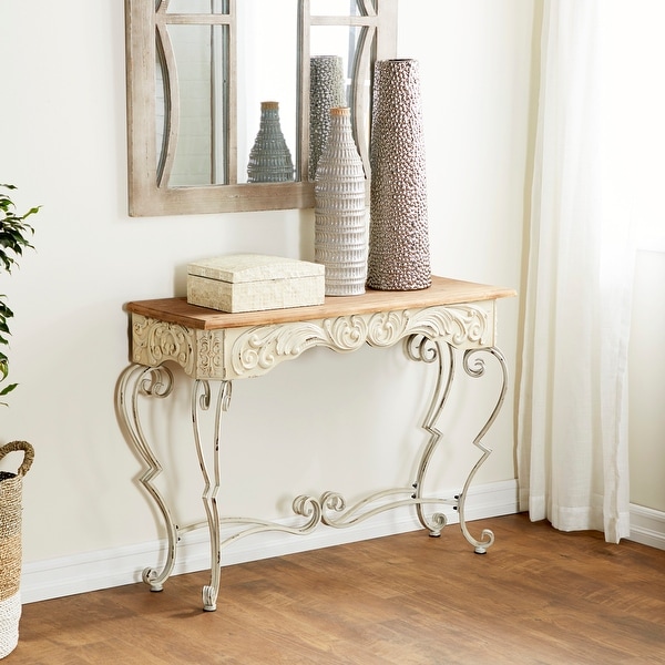 Goverton White Console Sofa Table - Bed Bath & Beyond - 25489435