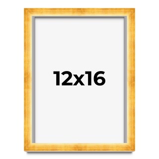 12x16 Shadow Box Frame Gold | 1.625 Inches Deep Real Wood Traditional ...