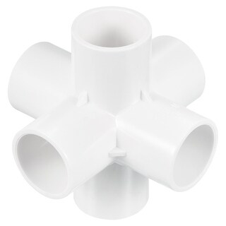 1" PVC Pipe Fittings 6 Way Elbow Water Joint Connectors Adapters ...