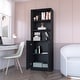2-Door Bookcase, Storage with Multi-Level Shelves and Double Door ...