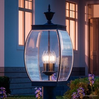 Luxury Colonial Outdoor Post Light, 26.5"H x 11"W, with Transitional ...