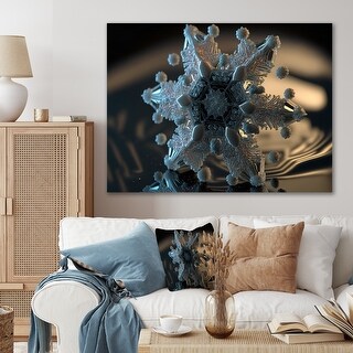 Designart 'Harmony Water Crystal IV' Modern Geometric Metal Wall Art ...