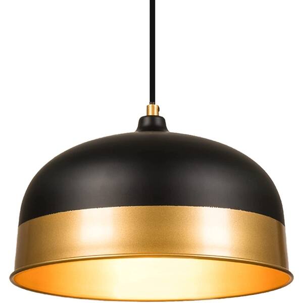 Black And Gold Dome Pendant Light