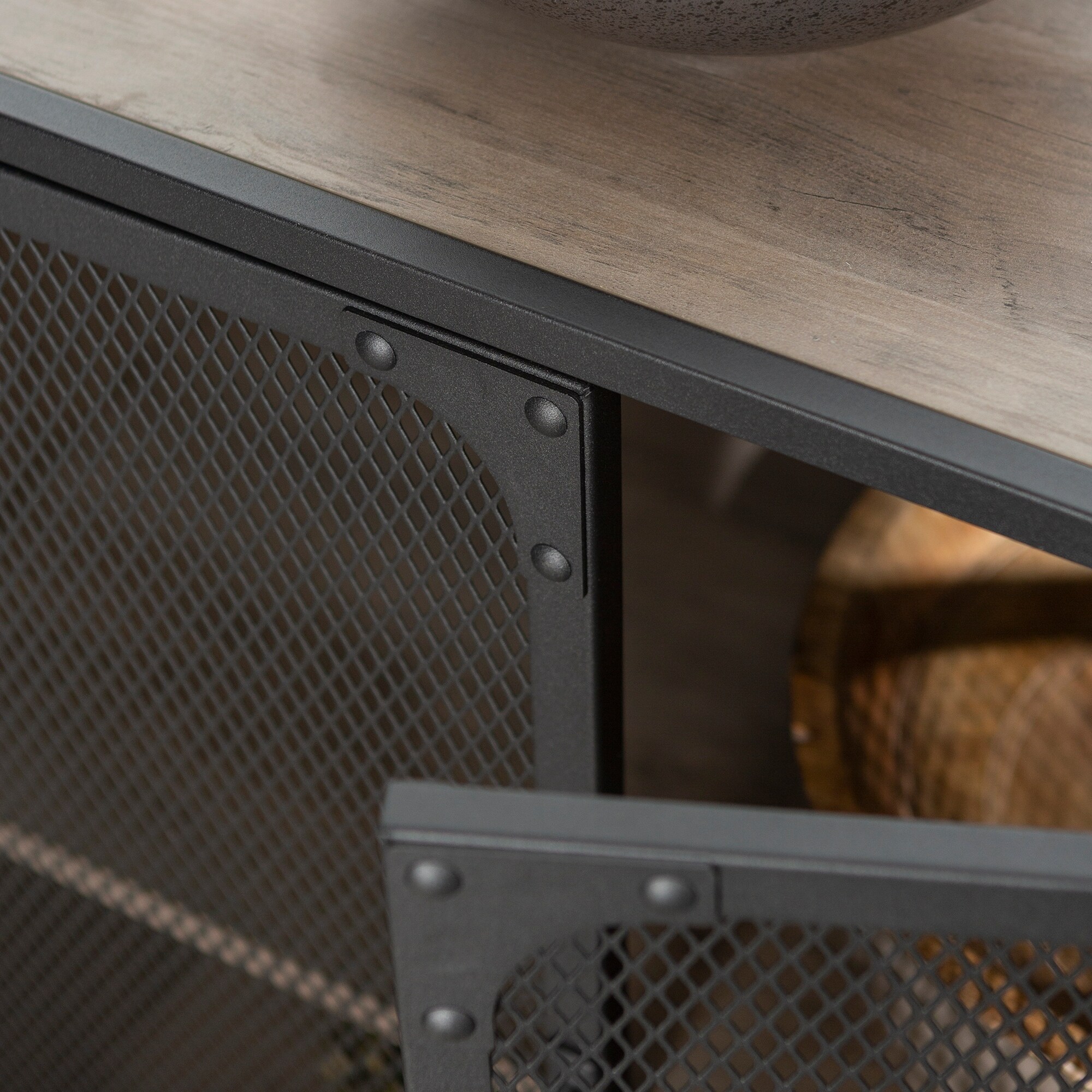 Carbon loft pierpont metal mesh accent cabinet store