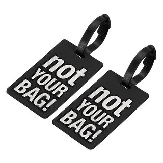2Pcs Tag Identifier Label, Not Your Bag Pattern Black - Bed Bath ...