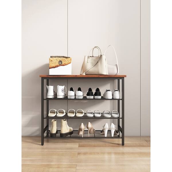 Modern Multifunctional Shoe Rack 4 Tier Shoe Storage Rack fo 20 Pairs ...