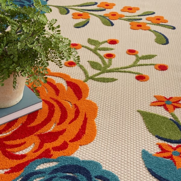 Nourison Aloha Indoor/Outdoor Floral Area Rug - Bed Bath & Beyond ...