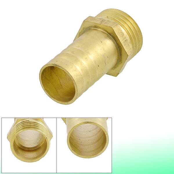 16mm Barb 1/2BSP Male Thread Straight Coupler for Water Air Hose - Gold ...