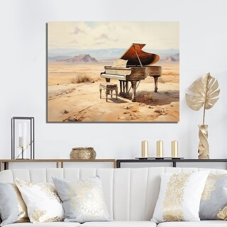Designart "Piano And Desert Landscape I" Piano Wall Art - Bed Bath ...