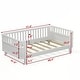 Wood Low Profile Twin Bed with Rails for Girls and Boys - Bed Bath ...
