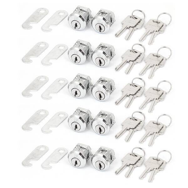 Door Cabinet Drawer Security Tubular Cam Lock Camlock 10pcs w 20 Keys ...
