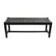Black or Brown Leather Handmade Woven Seat Bench - 47 x 18 x 17 - Bed ...