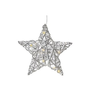 Led White and Silver Paper Star Small 11.42" - Multi - Bed Bath ...