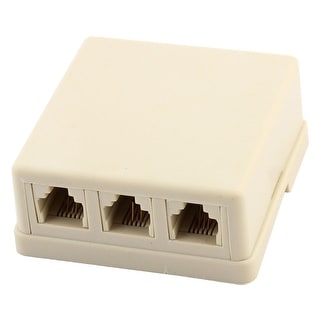 Telephone Jack Box 6P4C 1 to 3 RJ11 Female Socket with Double Adhesive ...