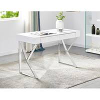Arthur Modern 48-inch Steel Computer Desk with Charging Ports by ...
