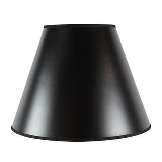 8x16x12 Bold Black with True Gold Lining Hard Back Empire Lampshade ...