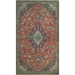 Noori Rug Fine Vintage Distressed Ishaq Rust/Blue Runner - 4'4" x 7'8 ...