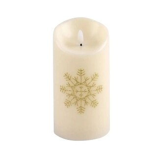Shop LC Yellow Snowflake Pattern Fiber Optic LED Candle Light Gifts ...