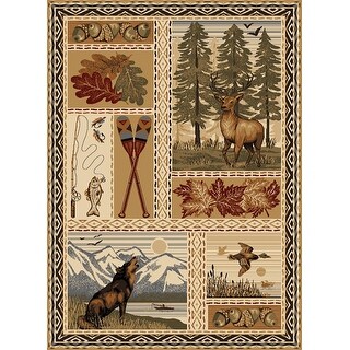 Woodland GC_RST5401 Multi Lodge Area Rug - Bed Bath & Beyond - 40773043