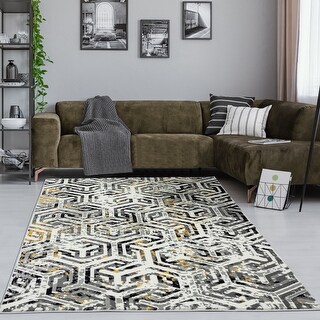 Samos Collection Abstract Geometric Area Rug - Bed Bath & Beyond - 32675330