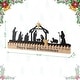 Glitzhome 18"L Christmas Wooden & Metal Nativity Advent Calendar Decor ...