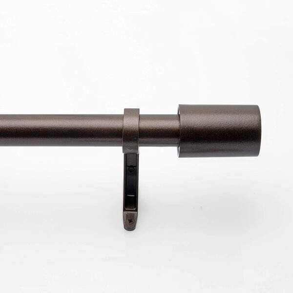 1 Inch Brown Curtain Rod for Windows and Doors Curtains Adjustable with ...