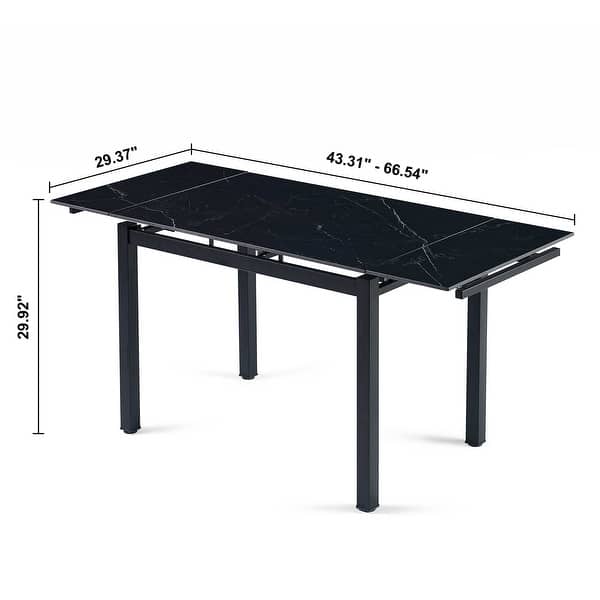 Ceramic Modern Rectangular Expandable Dining Room Table - Bed Bath ...