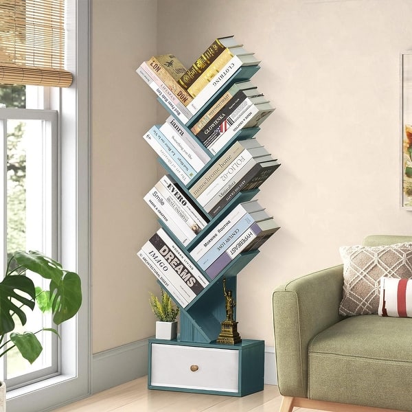 8 Tier Tree Bookshelf with Drawer - Bed Bath & Beyond - 39004679