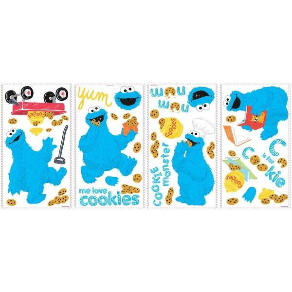 York Wallcoverings RMK2626SCS Sesame Street - Me Love Cookie Monster ...