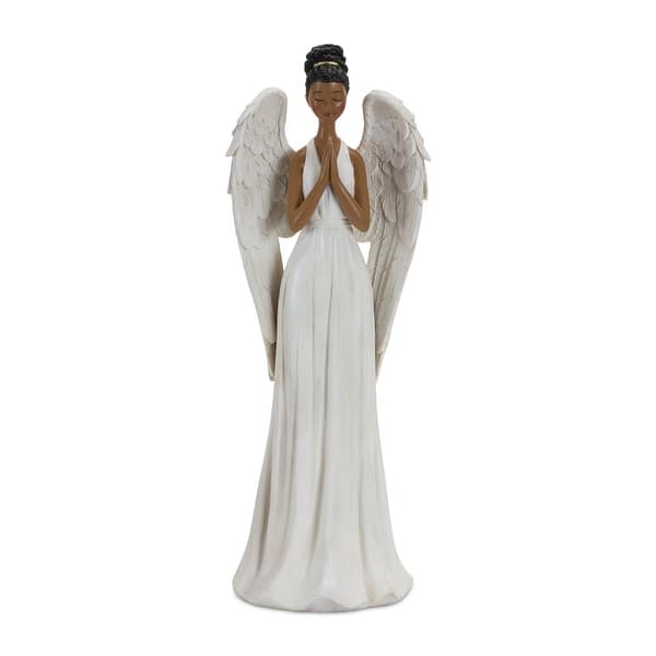14" Praying African American Christmas Angel Figurine - Bed Bath ...