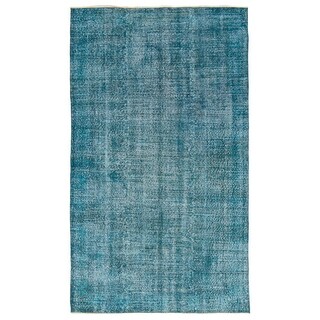 ECARPETGALLERY Hand-knotted Color Transition Turquoise Wool Rug - 5'3 x ...