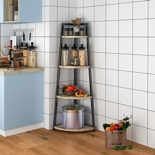 Industrial Style Corner Multi-Layer Triangle Decorative Storage Rack ...