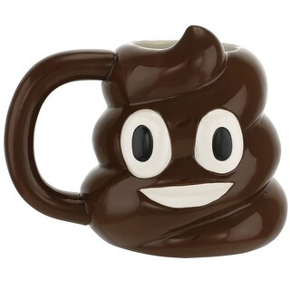 Smiley Poop Emoji Emoticon Ceramic Mug Cup, 20 oz - Bed Bath & Beyond ...
