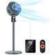 Standing Fan with Remote/Smart Touch,Oscillating Quiet Floor Fans, 12H ...