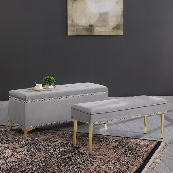 Silver storage bench store