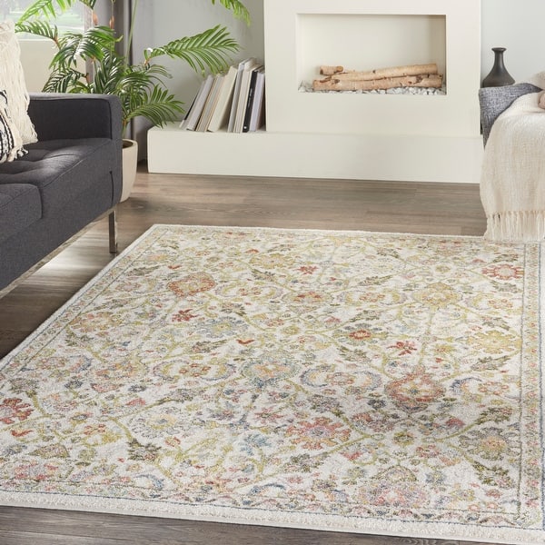 Nourison Soraya Transitional French Country Floral Area Rug - Bed Bath ...
