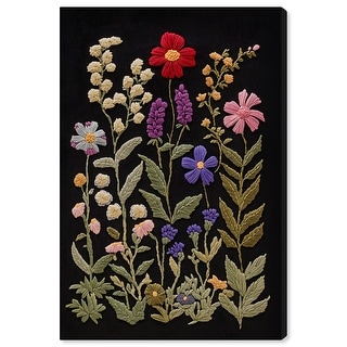 Fiber Flora on Fathomless Canvas by Art Remedy, Gallery Wrapped - Bed ...