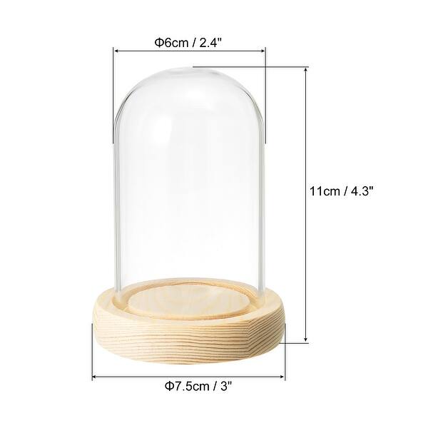 Clear Cloche Glass Dome Glass Bell Jar Display Case Centerpiece - Bed ...