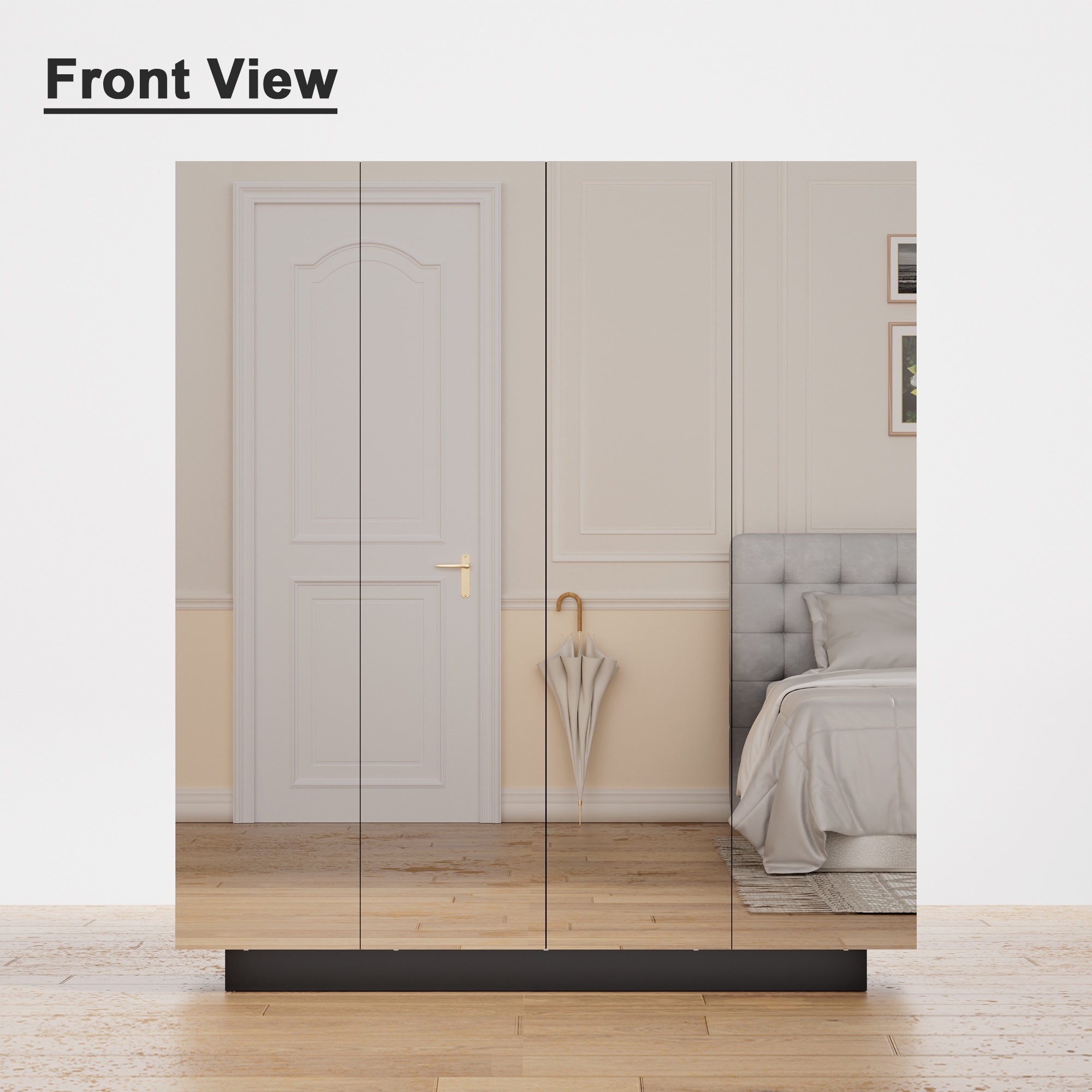 mirrored front wardrobe