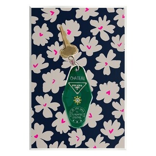 Stupell Floral Patterned Glam Key Wall Plaque Art Design by Amelia ...