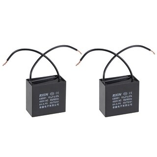2 Wire CBB61 Ceiling Fan Capacitor 10uF 450V AC Motor Run Capacitors ...