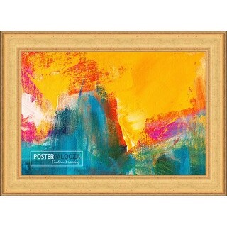 22x16 Traditional Gold Complete Wood Picture Frame with UV Acrylic ...