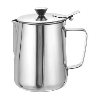 Milk Frothing Pitcher, with Lid and Handle for Home Cafe - Bed Bath ...