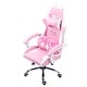 Cute Gaming Chair with Cat Paw Lumbar Cushion and Cat Ears, Ergonomic ...