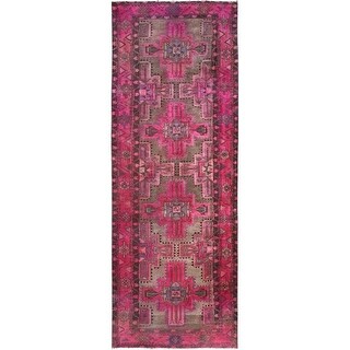 Shahbanu Rugs Raspberry Wine Pink Overdyed Old Northwest Persian Hand ...