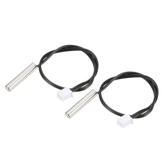 2pcs 10K Temperature Sensor Probe, Stainless Steel NTC Thermal Probe ...
