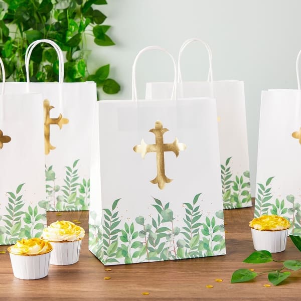 15x Religious Party Gift Bags for Kids Christening & Baptism, First ...